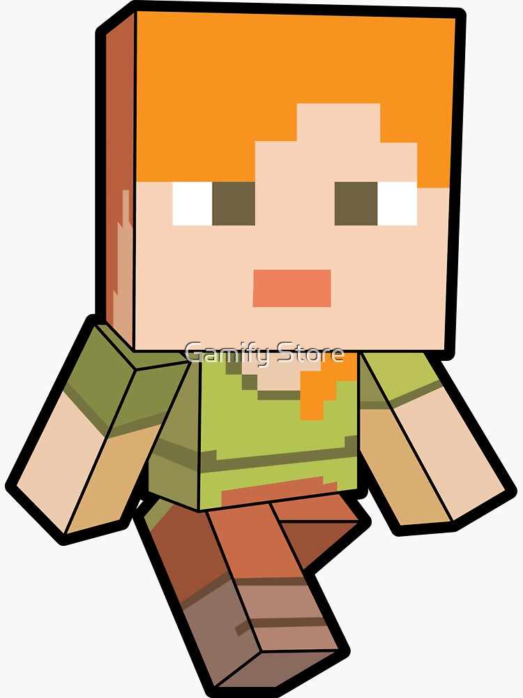 "Minecraft Alex Cute Character" Sticker for Sale by BurgerBites | Redbubble