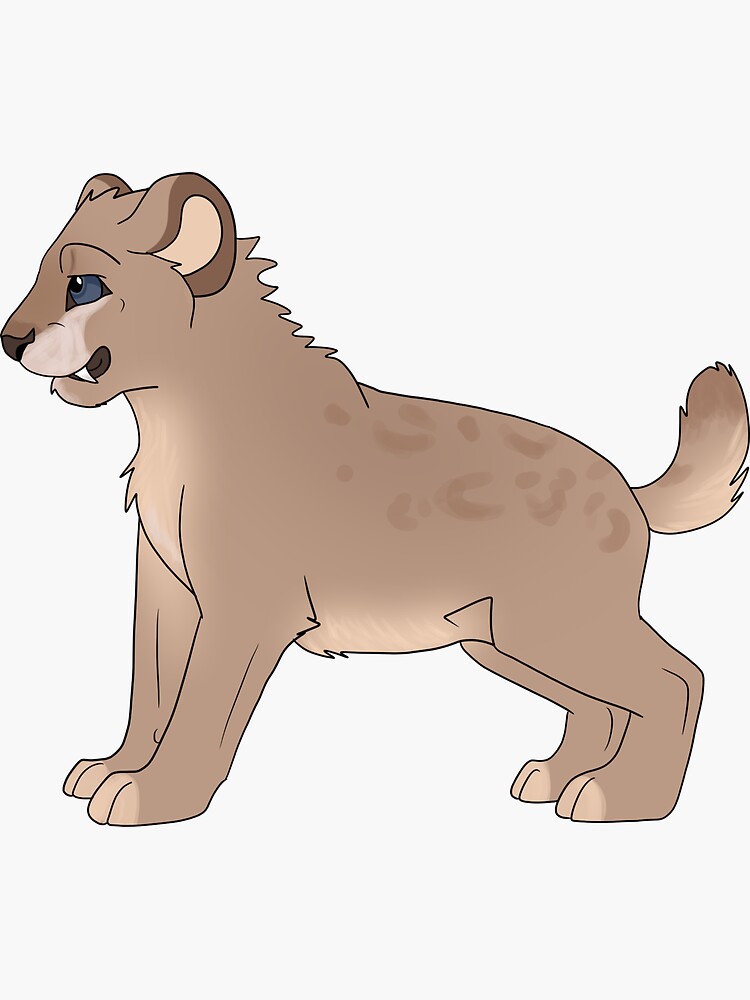 "Sabertooth Tiger Cub" Sticker for Sale by Skylacine | Redbubble