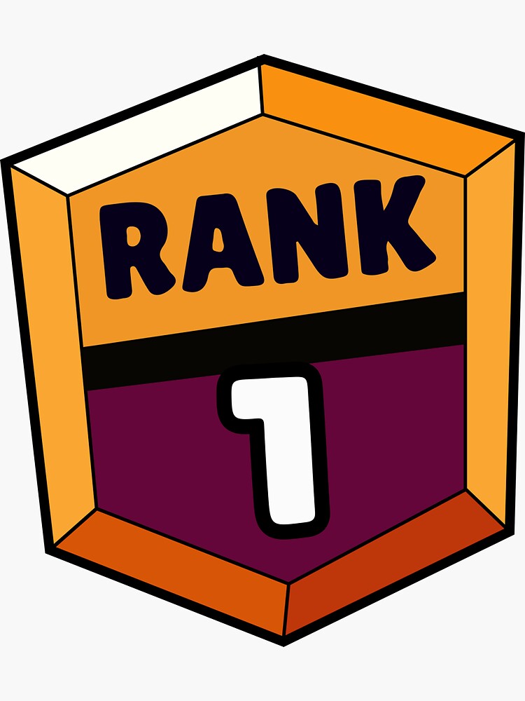 "Brawlstars Rank 1" Sticker for Sale by GraphicJungle | Redbubble