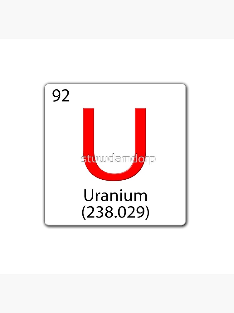 "Periodic Chemical tile U. Uranium 238" Pillow for Sale by stuwdamdorp ...