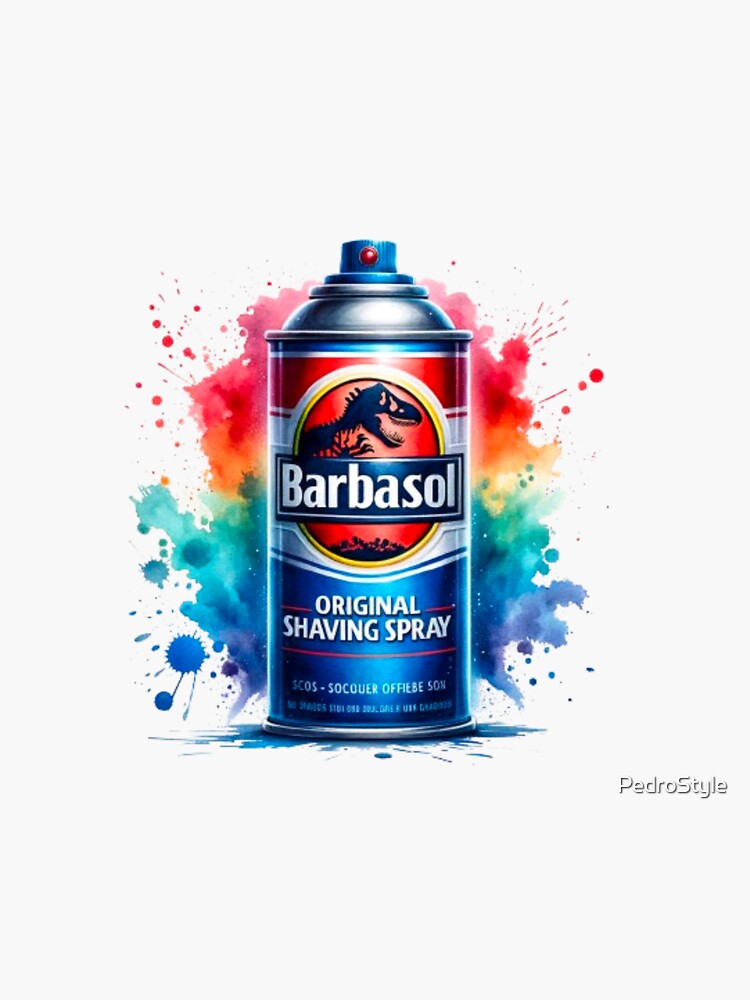 "Final Shave I Jurassic Barbasol Fan Art" Sticker for Sale by ...