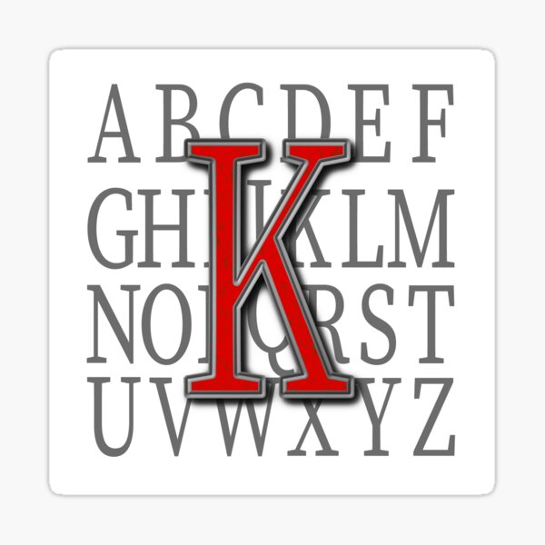 "Monogram K Design: stony" Sticker by leobrix | Redbubble