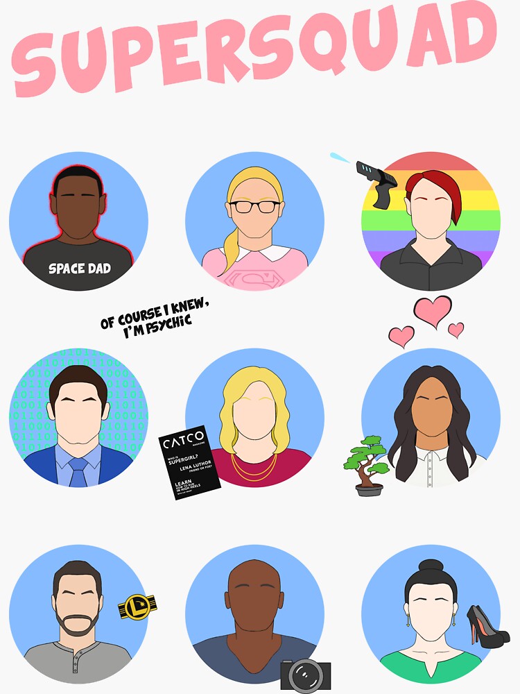 "SuperSquad" Sticker by DittoObvs | Redbubble