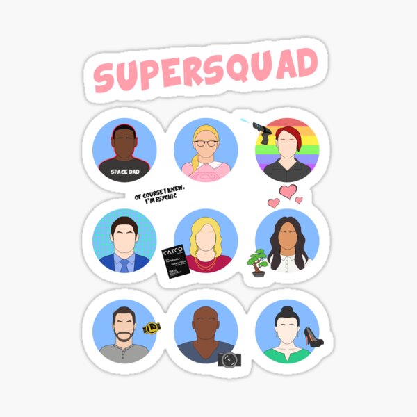 "SuperSquad" Sticker by DittoObvs | Redbubble