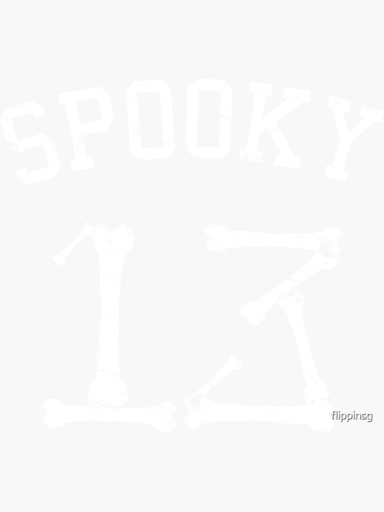 "Spooky 13 Halloween Jersey" Sticker for Sale by flippinsg | Redbubble