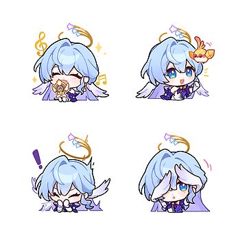 "robin hsr chibi sticker sheet" Sticker for Sale by sunflowerinq ...