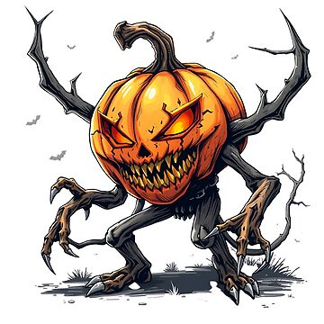 "Pumpkin Monster" Sticker for Sale by Shamrocx | Redbubble