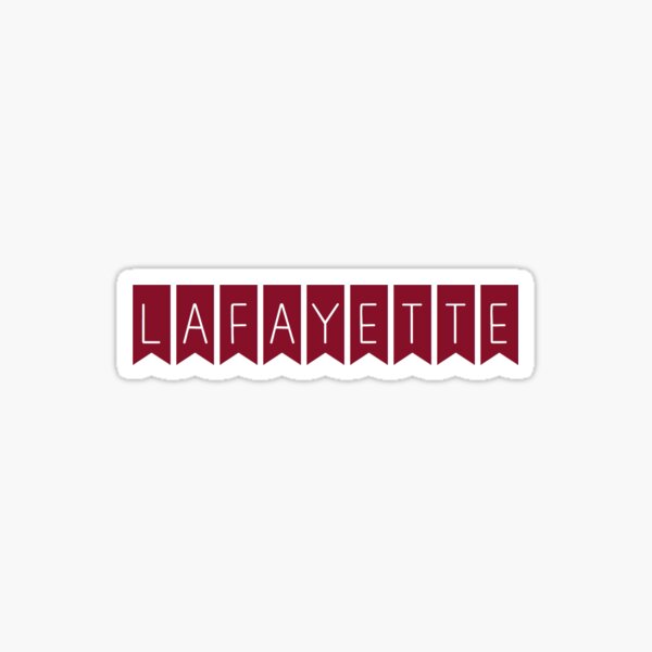 "lafayette" Sticker for Sale by clairekeanna | Redbubble