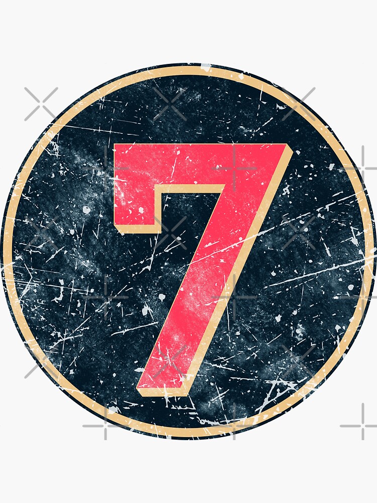"7 Number Vintage" Sticker for Sale by turboscope | Redbubble