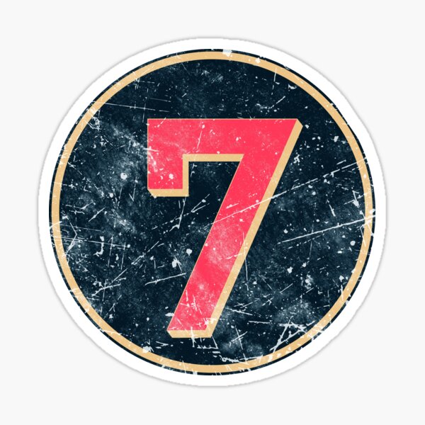 "7 Number Vintage" Sticker for Sale by turboscope | Redbubble