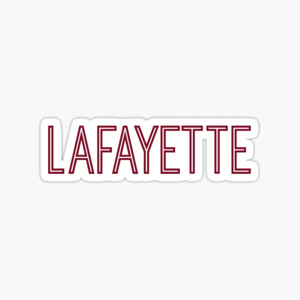 "lafayette" Sticker for Sale by clairekeanna | Redbubble
