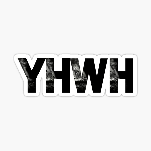 "YHWH Lion Black" Sticker for Sale by RefxwsArt | Redbubble