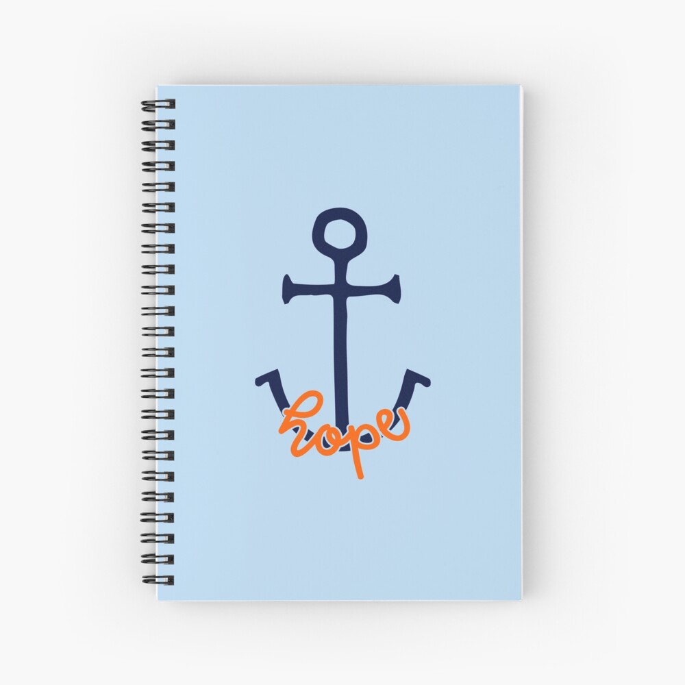 "Hope College Anchor" Spiral Notebook for Sale by its-anna | Redbubble