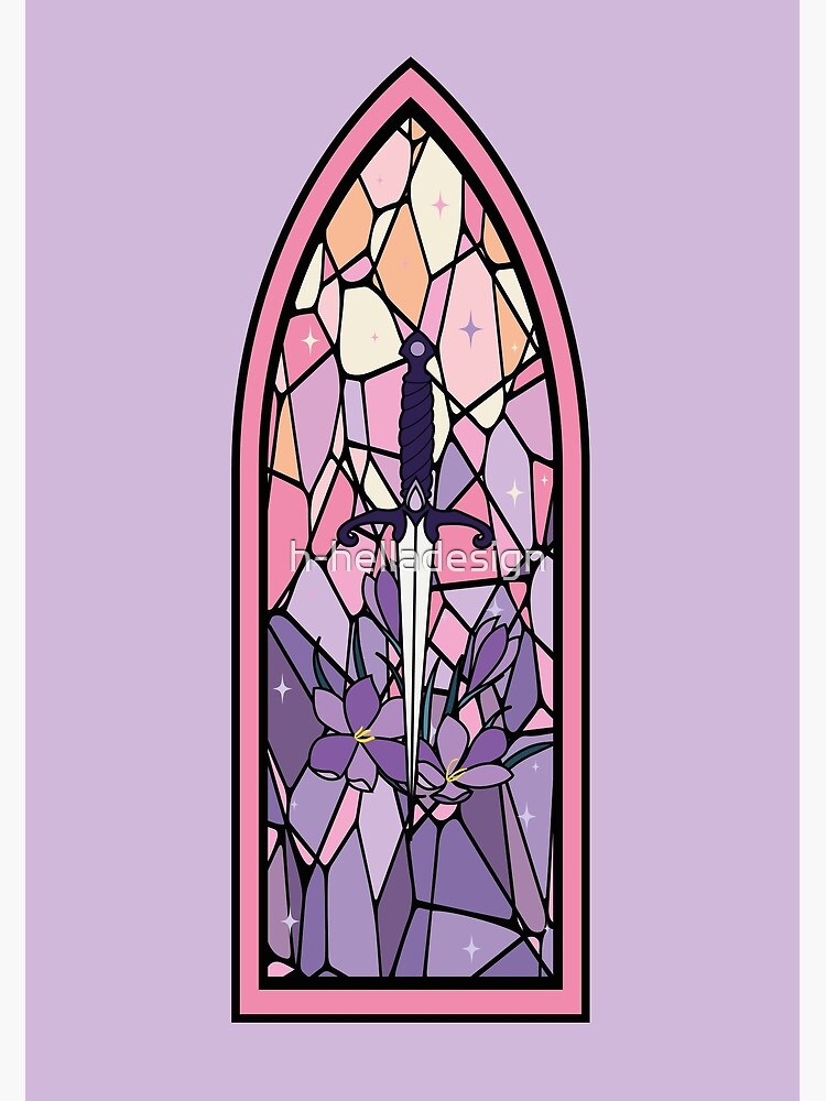 "Fourth Wing - Violet's dagger stained glass" Poster for Sale by h ...