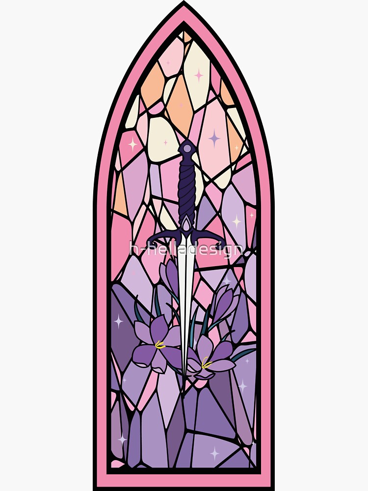 "Fourth Wing - Violet's dagger stained glass" Sticker for Sale by h ...
