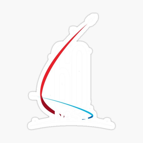 "nasa 60th anniversary space image official logo" Sticker by Val ...