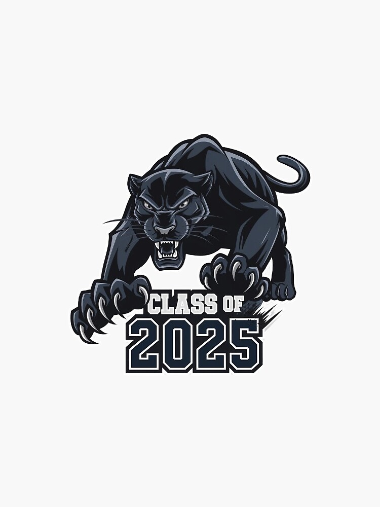 "Class of 2025 Panther Mascot - Fierce and Determined Graduation Design ...