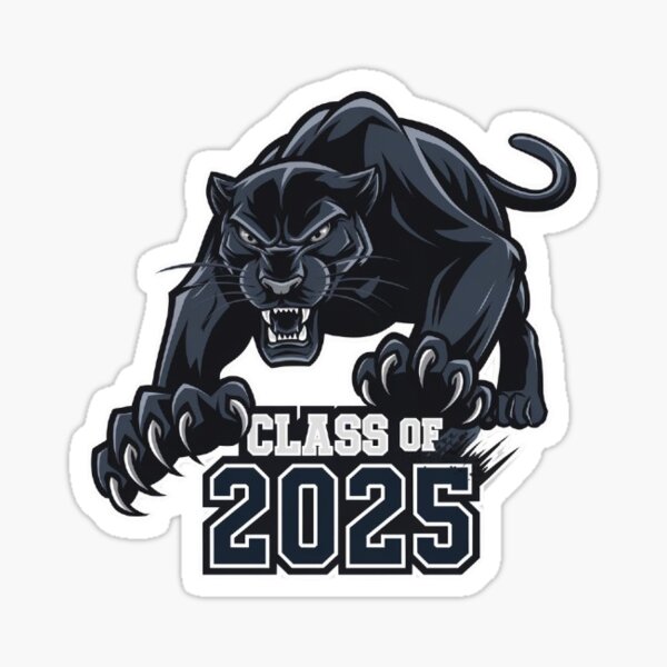 "Class of 2025 Panther Mascot - Fierce and Determined Graduation Design ...
