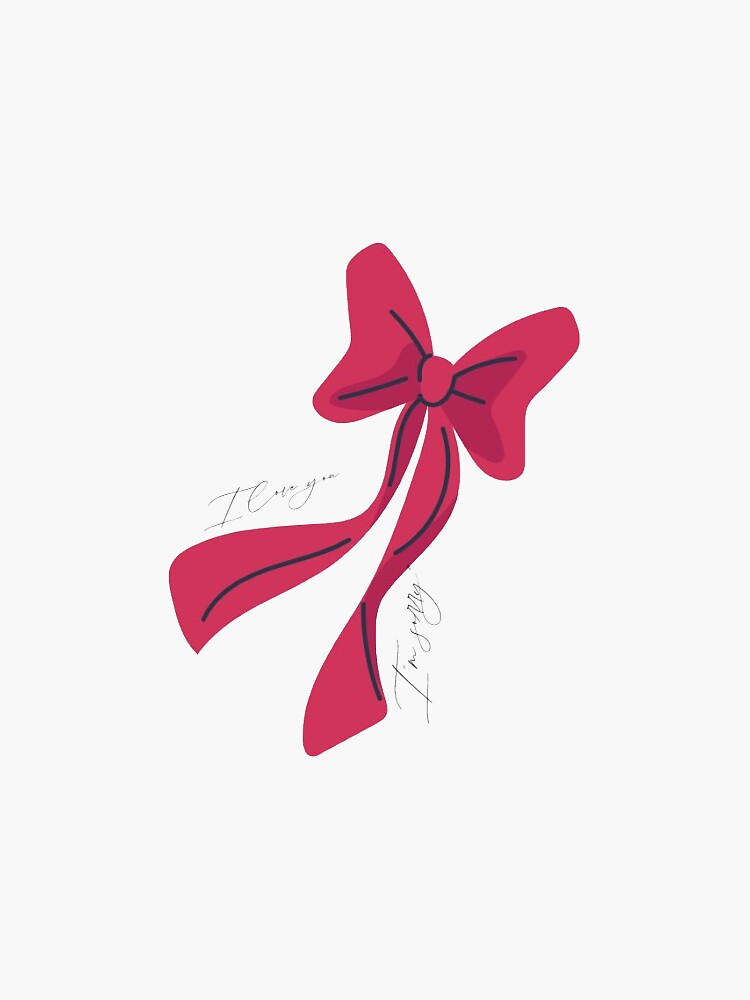 "Gracie Abrams "I love you, I'm Sorry" Bow " Sticker for Sale by ...