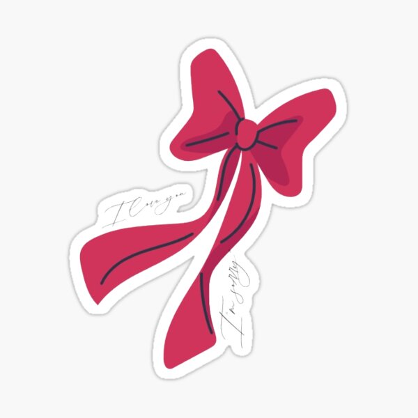 "Gracie Abrams "I love you, I'm Sorry" Bow " Sticker for Sale by ...