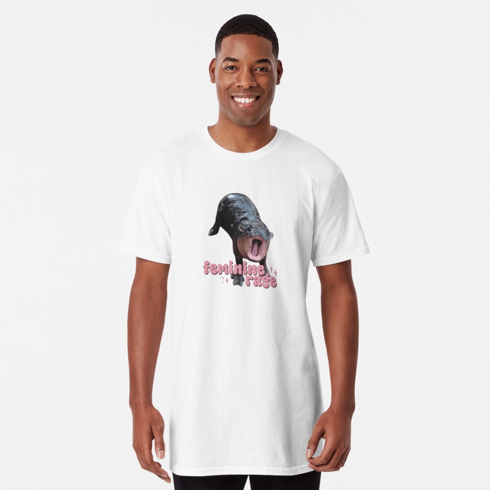 "Moo Deng Feminine Rage" Sticker for Sale by Hannah Smith | Redbubble