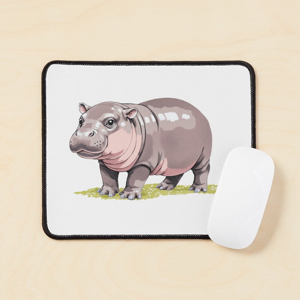"Cute Hippo Moo Deng Pygmy Hippopotamus" Sticker for Sale by Ai-Florist ...