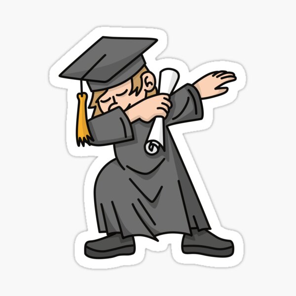"Boy student dab dabbing graduation school" Sticker for Sale by ...