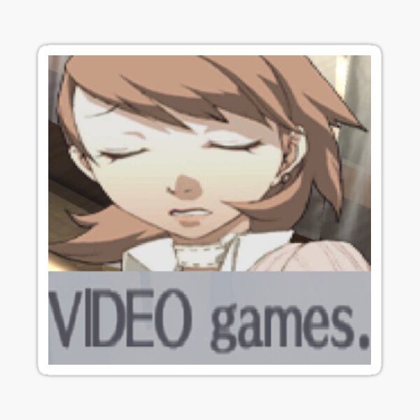 "Video Games Persona 3 Yukari Takeba Meme " Sticker for Sale by ...