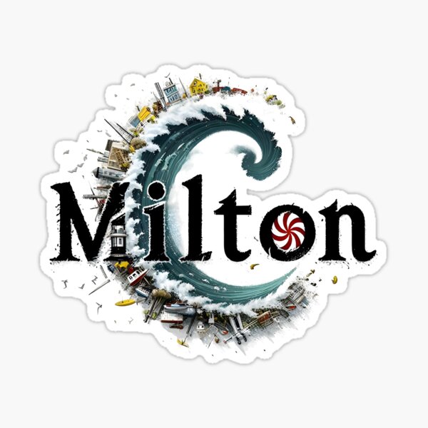 "Milton, Hurricane, Hurricane milton, Storm, Tornado" Sticker for Sale ...
