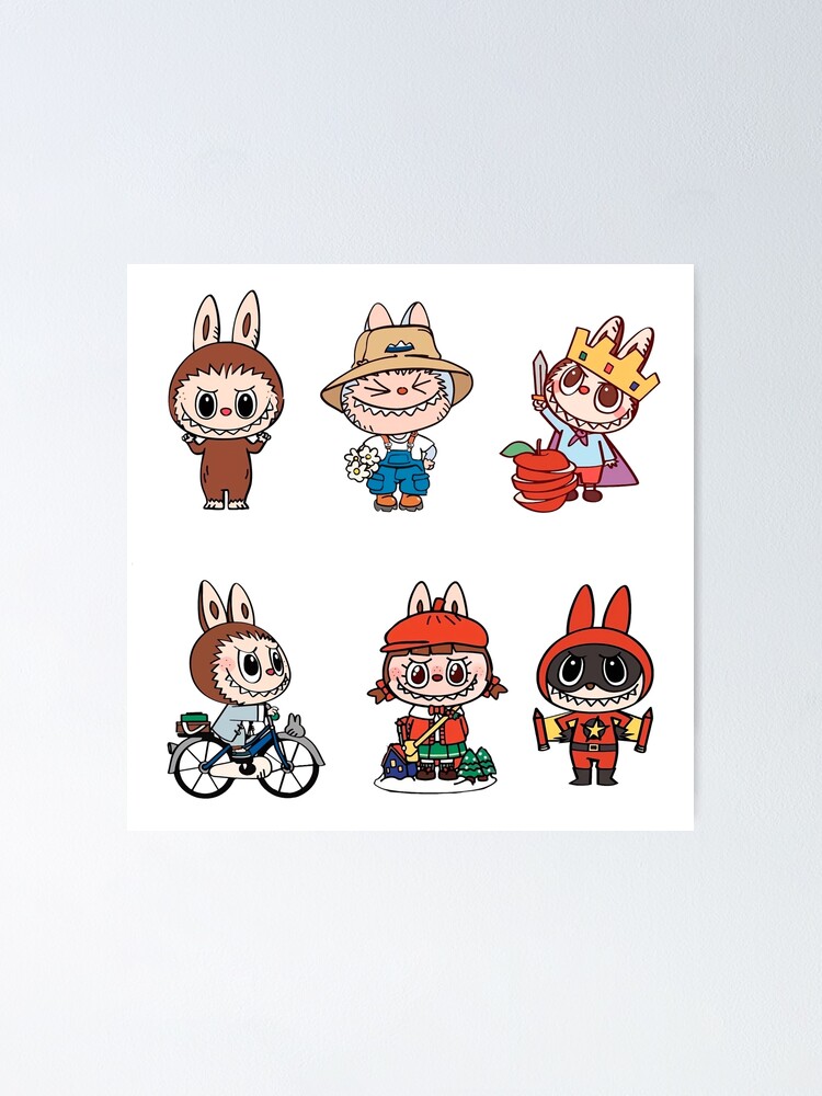 "Labubu Monsters sticker pack collection" Poster for Sale by retrippy ...