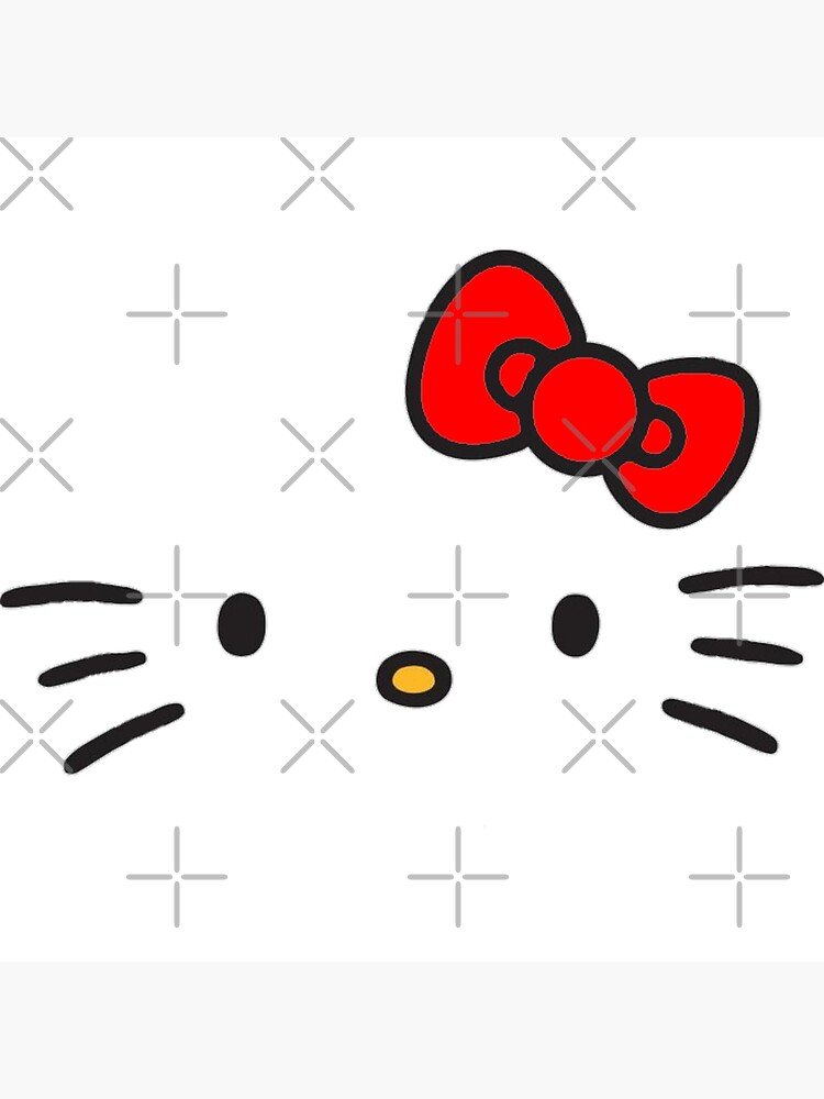 "Hello Kitty Face (Red Bow)" Poster for Sale by iloveyourcupid | Redbubble