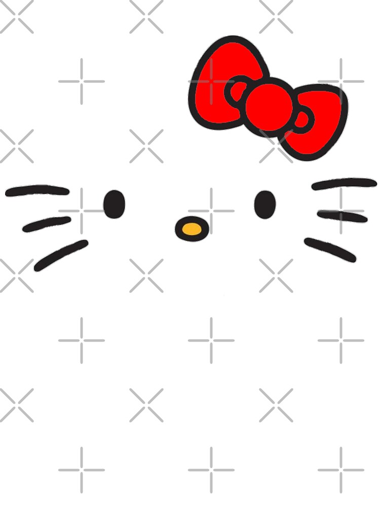 "Hello Kitty Face (Red Bow)" Kids T-Shirt for Sale by iloveyourcupid ...