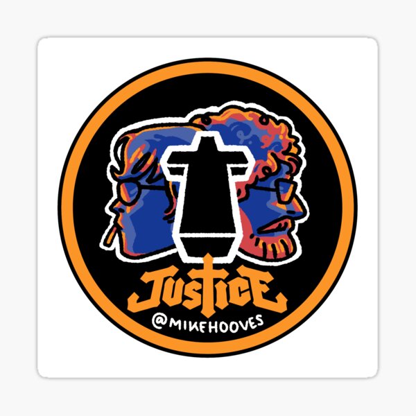 "Justice Band Badge" Sticker for Sale by MikeHooves | Redbubble