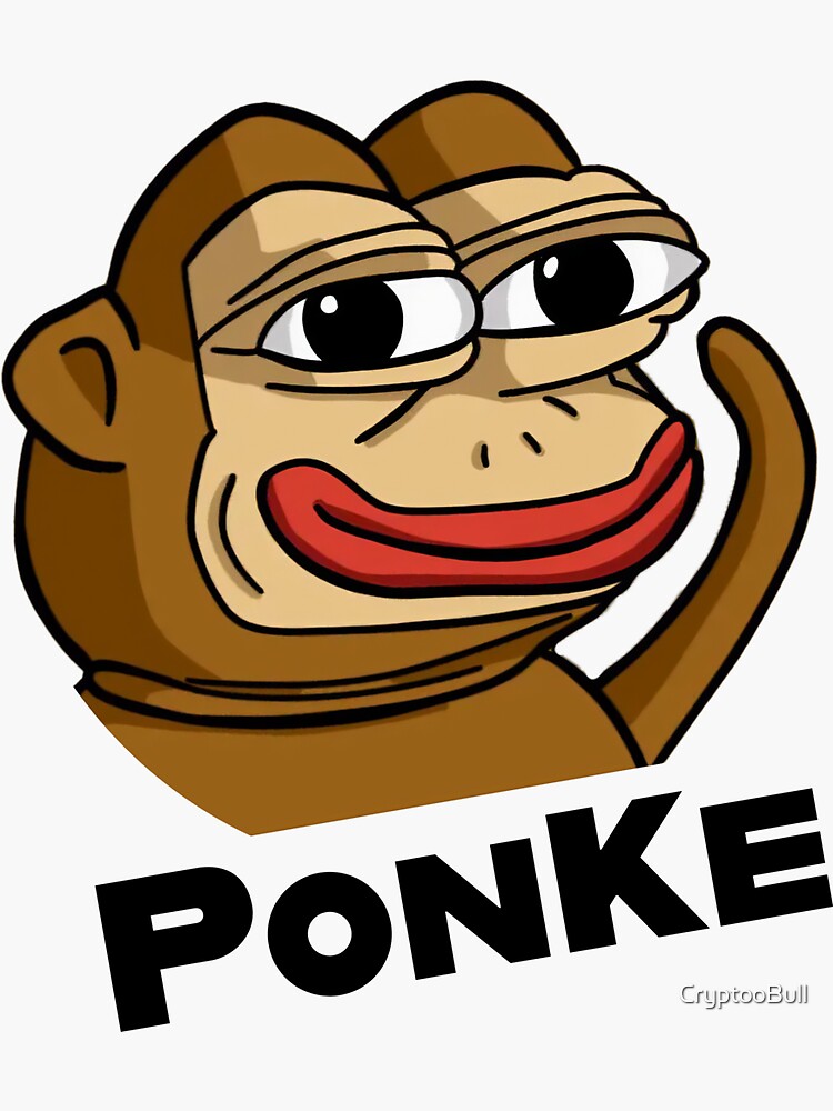 "Ponke Crypto Meme Coin" Sticker for Sale by CryptooBull | Redbubble