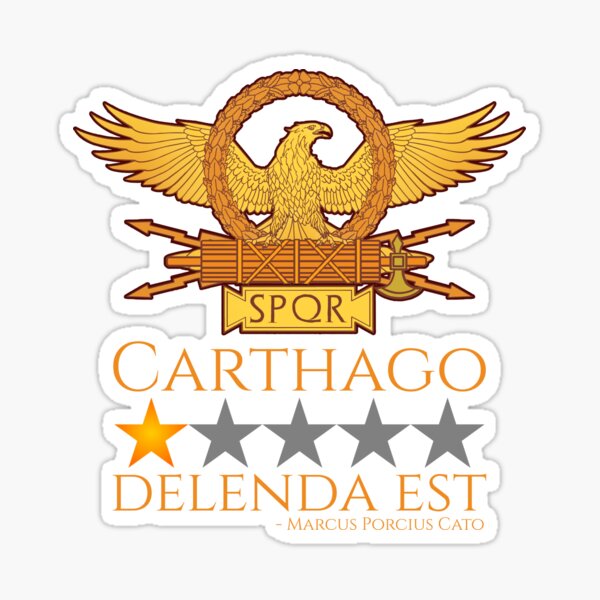 "Carthago Delenda Est - Ancient Latin - Roman History Meme" Sticker for ...
