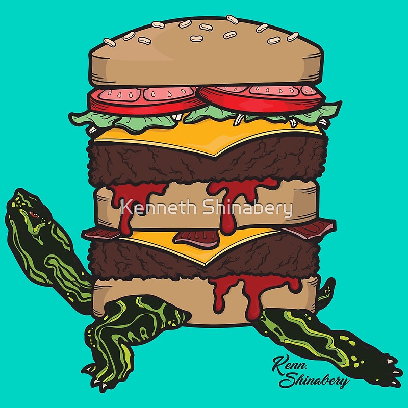 "Turtle Burger" by Kenneth Shinabery | Redbubble