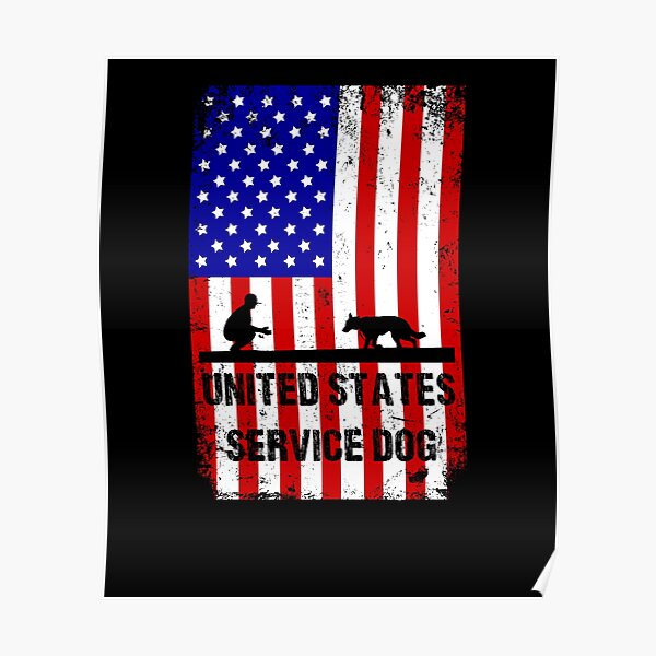 "United States Service Dog - Awareness Ribbon" Poster by Basti09 ...