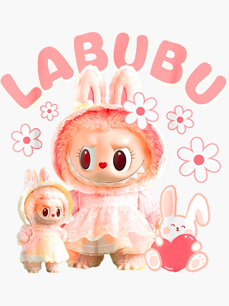 "Funny Labubu Cute Labubu The Monsters Pink Meme" Sticker for Sale by ...