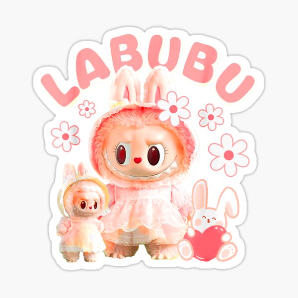 "Funny Labubu Cute Labubu The Monsters Pink Meme" Sticker for Sale by ...