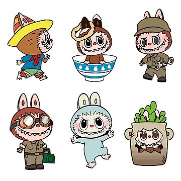"Labubu Monsters sticker pack bundle" Sticker for Sale by retrippy ...