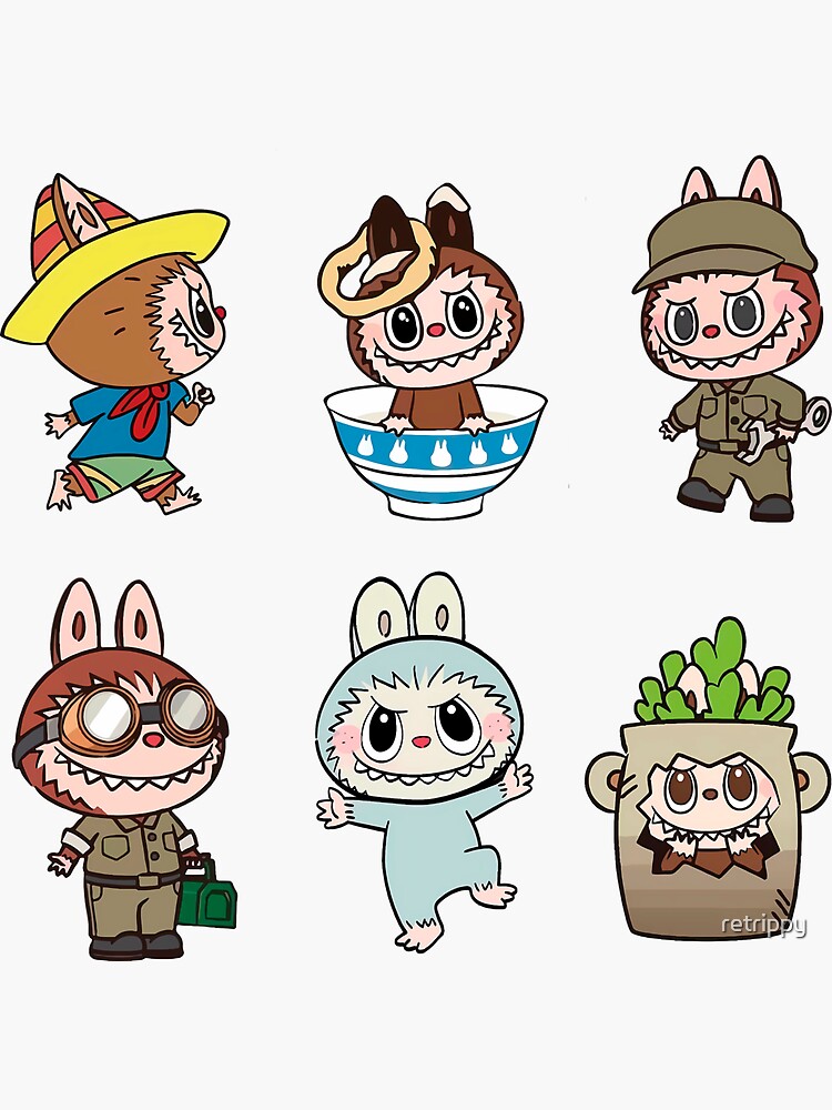 "Labubu Monsters sticker pack bundle" Sticker for Sale by retrippy ...