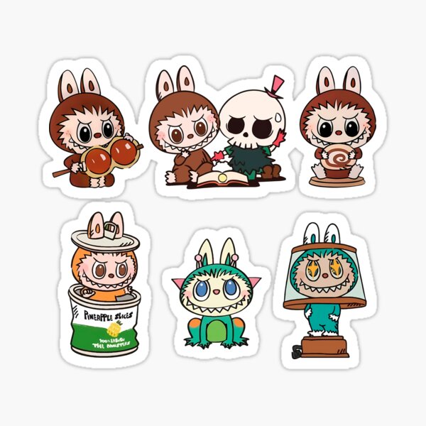 "Labubu monsters sticker bundle pack" Sticker for Sale by retrippy ...