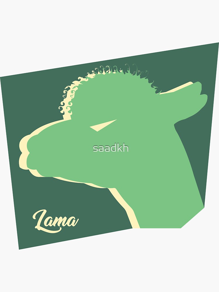"Funny Angry Lama" Sticker by saadkh | Redbubble