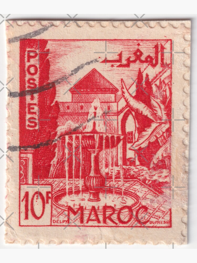 "Moroccan Stamp, 1949" Sticker for Sale by rogerstrawberry | Redbubble