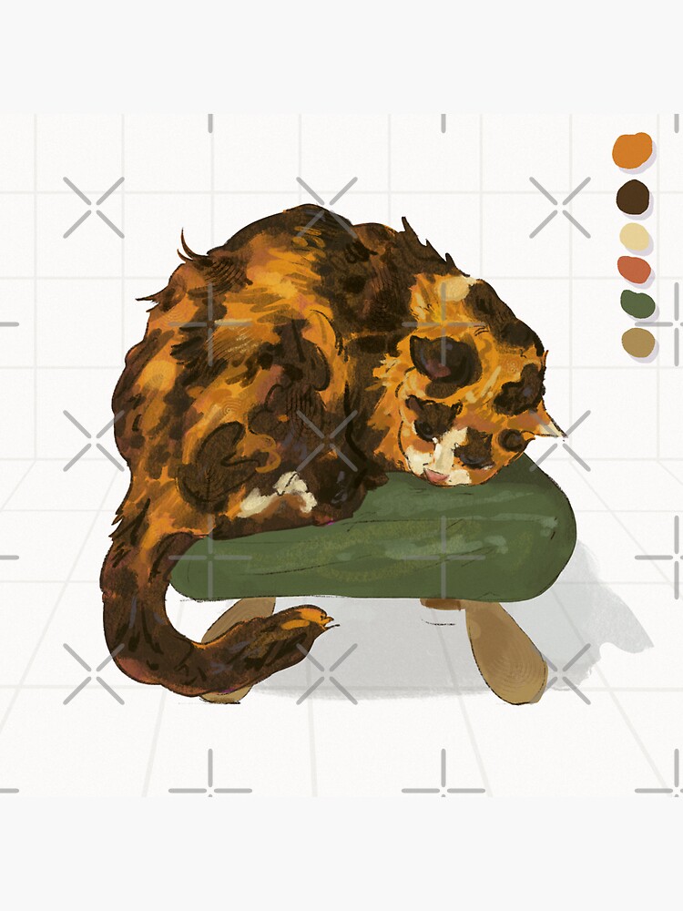 "Cat Nap | Cute Cat Illustration | Digital Painting Gifts for Cat ...