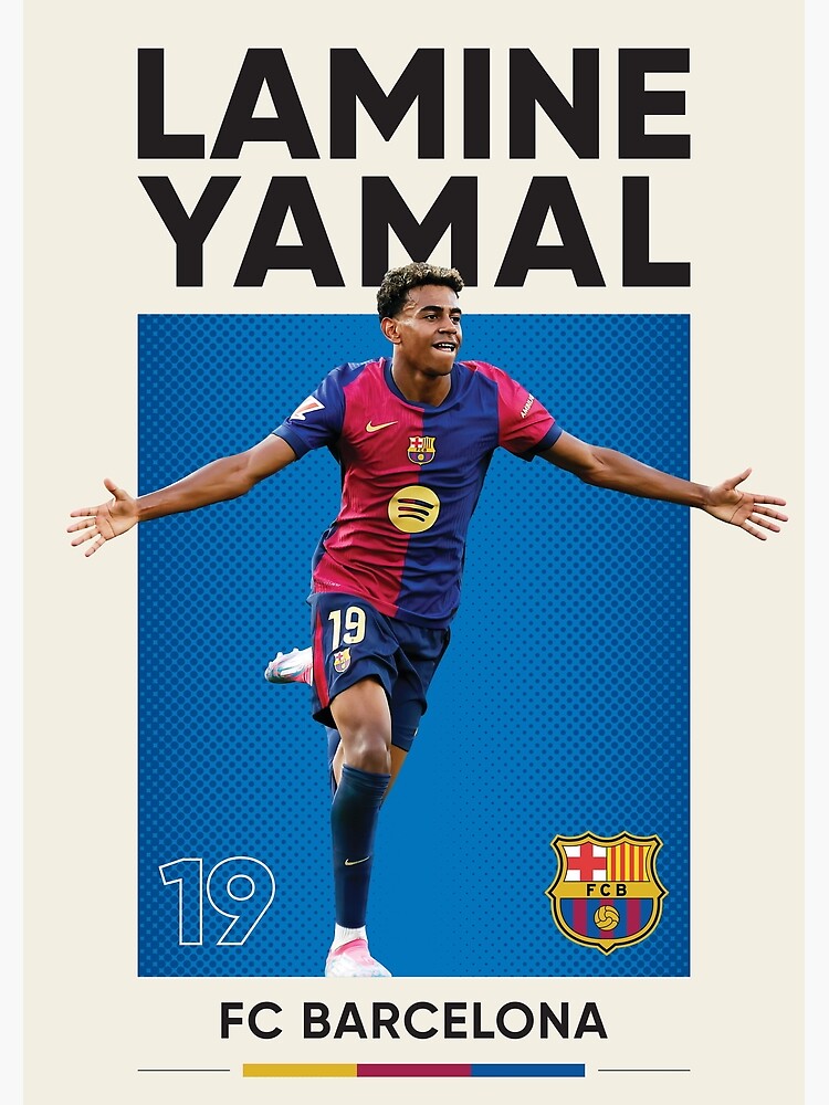 Lámina enmarcada for Sale con la obra «Póster de Lamine Yamal, Lamine ...
