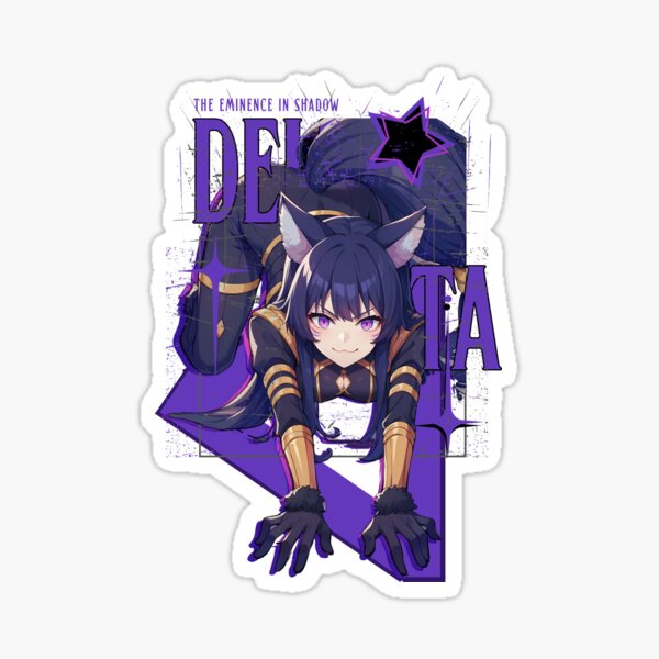 "the eminence in shadow - delta - anime arth " Sticker for Sale by ...