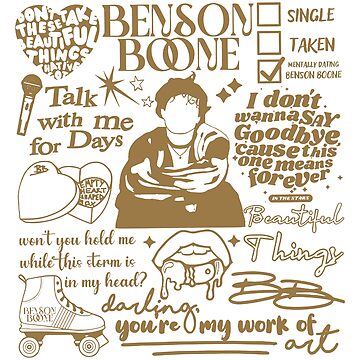 "Benson Boone Doodle Art Fireworks And Rollerblades 2" Sticker for Sale ...