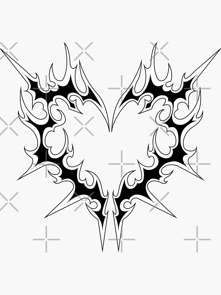 "Cybergoth Sigilism. Heart sigil" Sticker by Cybergothss | Redbubble