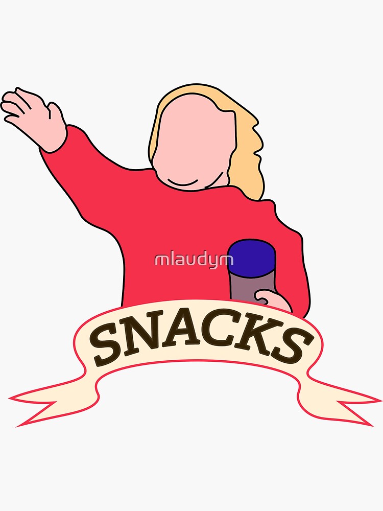""SNACKS" meme" Sticker by mlaudym | Redbubble
